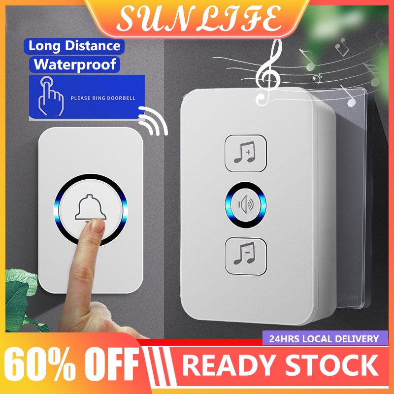 Doorbell Wireless Smart Home Door Bell Waterproof With 62 Ringtones ...