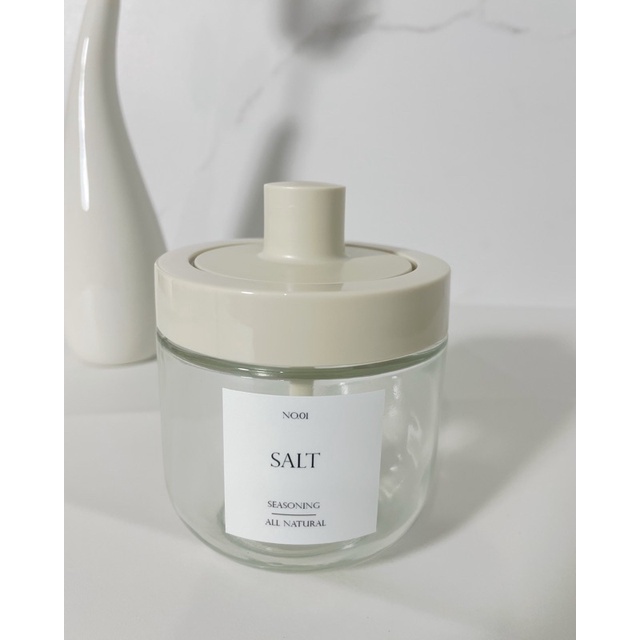 [ With Free Label ] Minimalist aesthetic condiment spice jars with ...