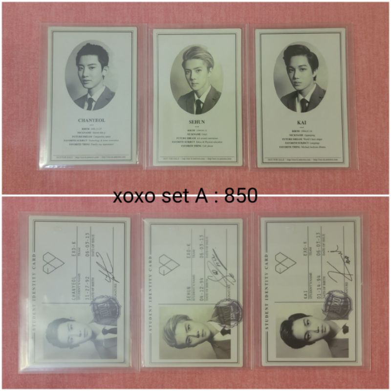 EXO XOXO Photocards Set (Tao, Suho and Kris available) | Shopee Philippines