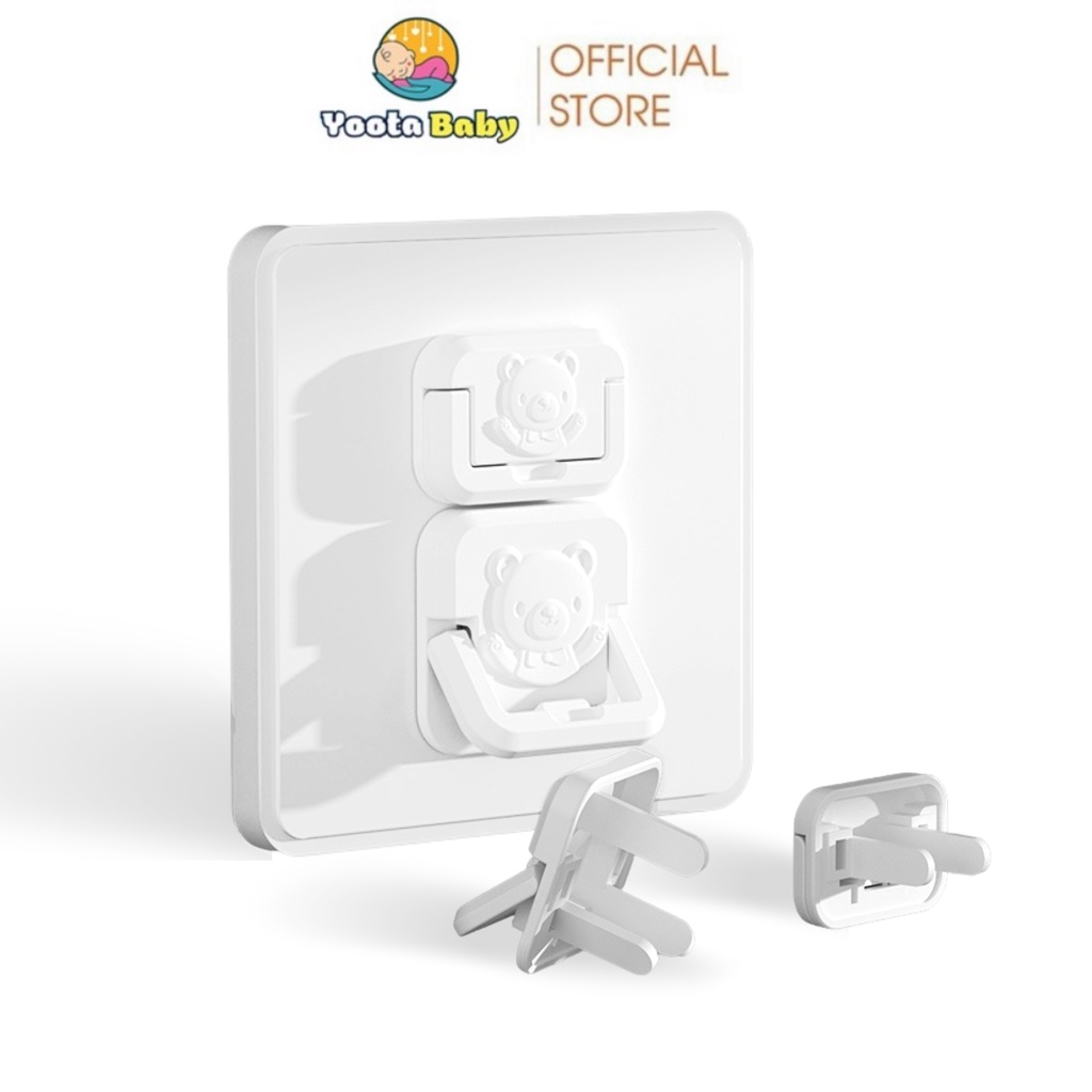 Combo of 10 Fireproof Electrical Socket Plugs with Cute Bear-shaped ...