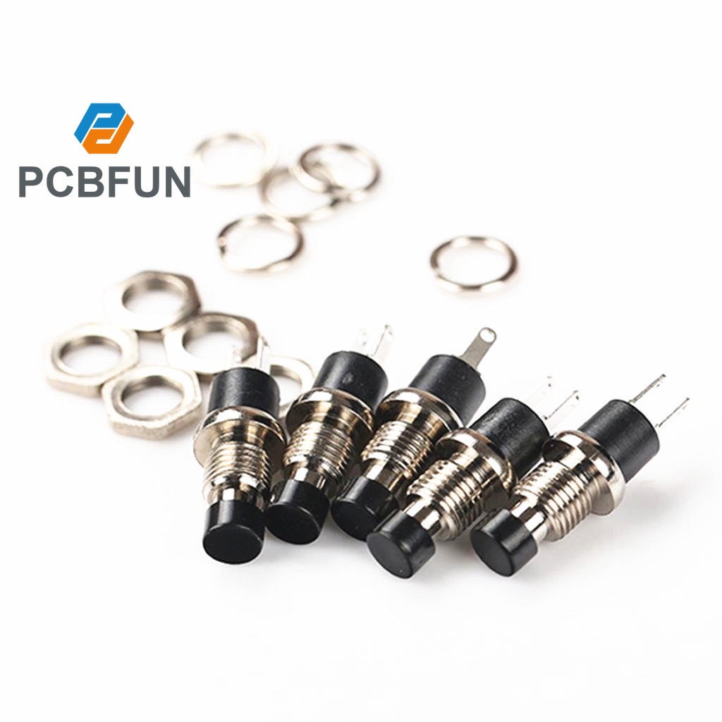 Pcbfun Ac 220V 0.5A 7Mm Pbs-110 On/Off Push Button Switch Mini Lockless ...