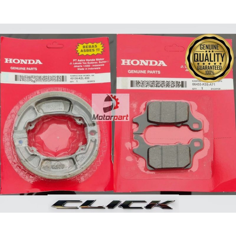 HONDA CLICK BRAKE SHOE BRAKE PAD 125 150 V1 V2 | Shopee Philippines