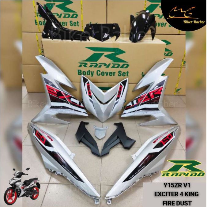 RAPIDO COVER SET Y15ZR V1/V2 EXCITER 4 KING FIRE DUST (STICKER TANAM/AIRBRUSH) | Shopee Philippines