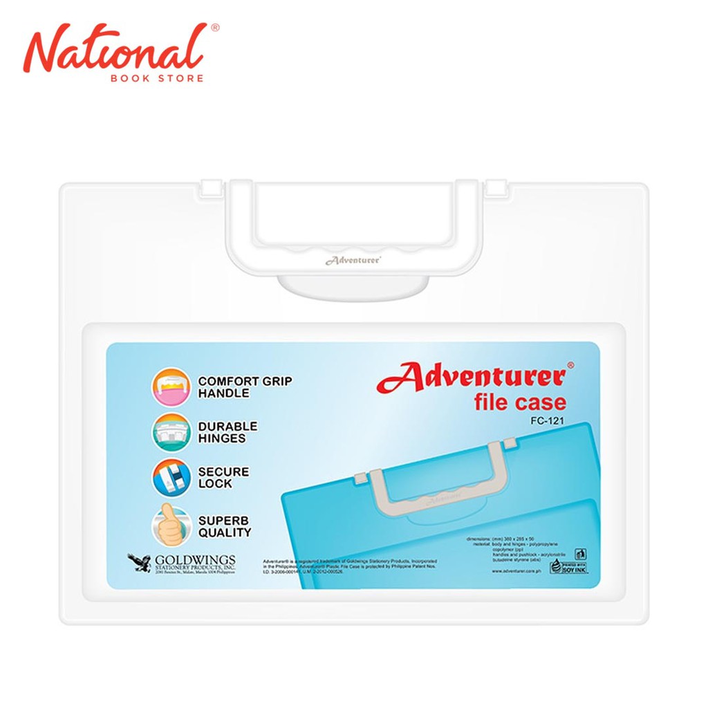 Adventurer File Case With Handle Fc121 Long 2In 2Lock Plastic, White ...