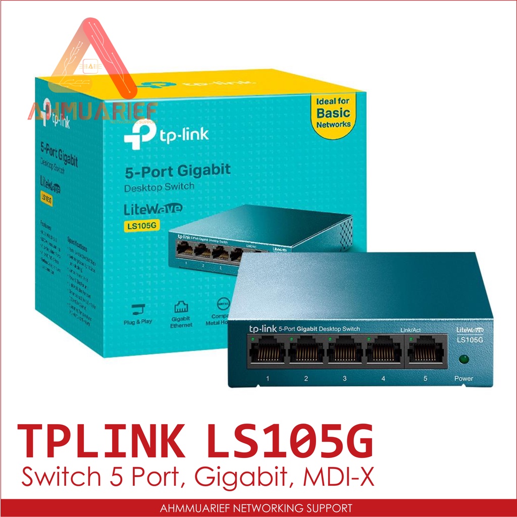 Tp Link Tl Ls105g Casing Metal Switch Hub 5 Port Ethernet Unmanaged