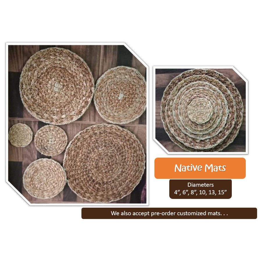 Native Placemat |Coaster | Pot Cover - Braided made of Pandan Leaves ...