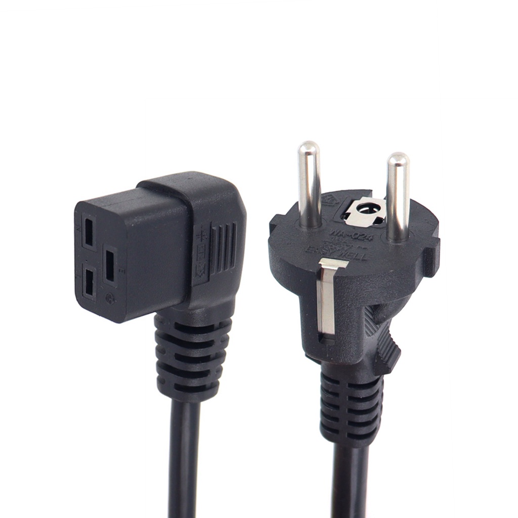 Right Angle C19 to Europe plug Power Cable for Server/PDU, Connected To ...