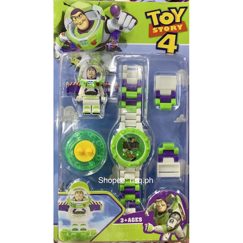 Buzz Lightyear Toy Story Famous Blocks Watch w/ Buzz Lightyear ...