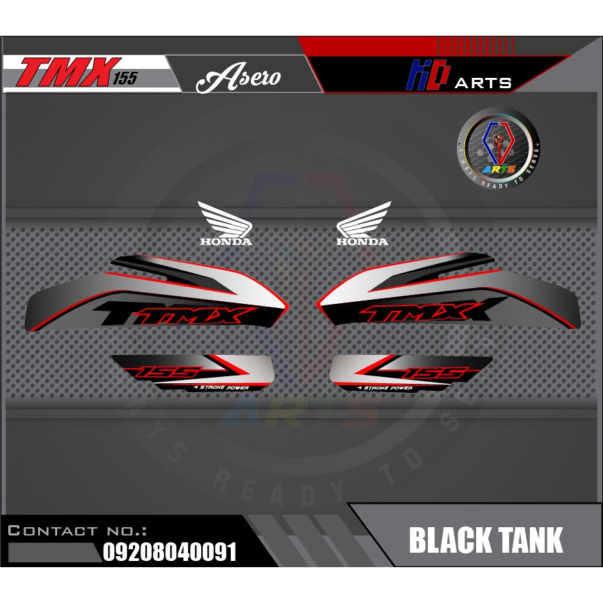 TMX 155 Decals "Asero" : Customized Motorcycle Decals, Laminated, NO ...