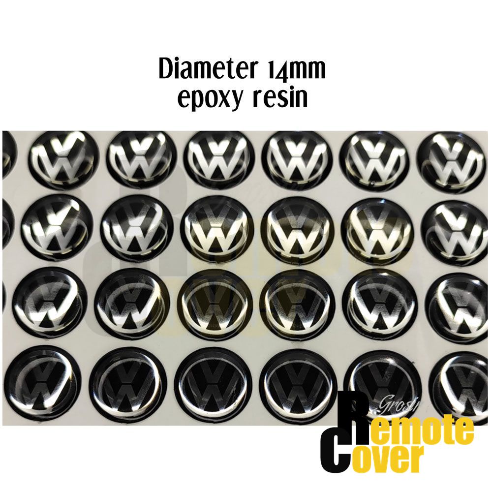Emblem Key Folding Sticker Logo Round 14mm Resin Epoxy VVDI KEYDIY JMD ...