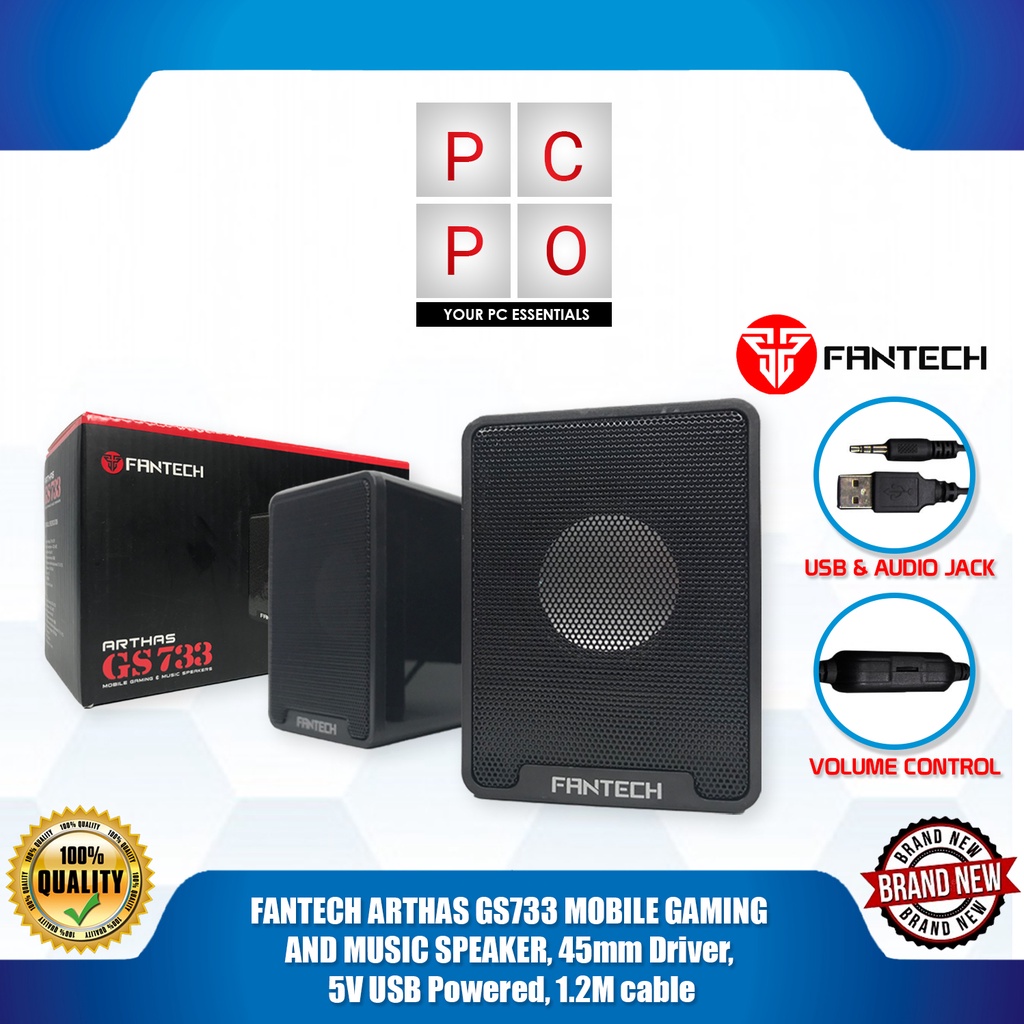FANTECH ARTHAS GS733 MOBILE GAMING AND MUSIC SPEAKER, 45mm Driver, 5V ...