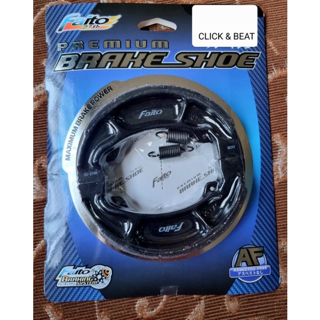 Faito Brake Shoe for Honda Click & Beat v1 & v2 | Shopee Philippines