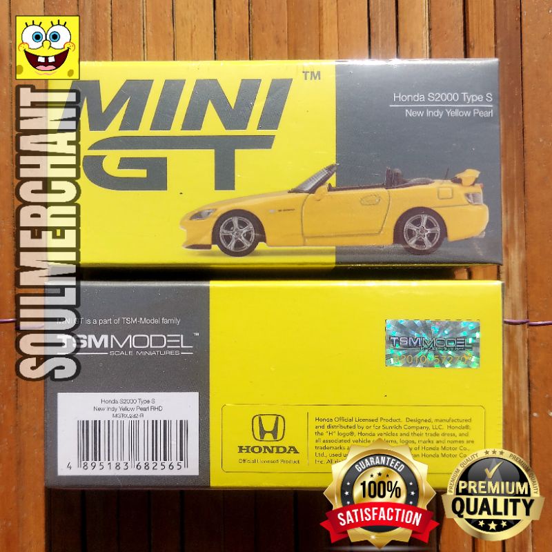 Mini GT MINIGT MGT HONDA S2000 TYPE S NEW INDY YELLOW PEARL 282 RHD ...