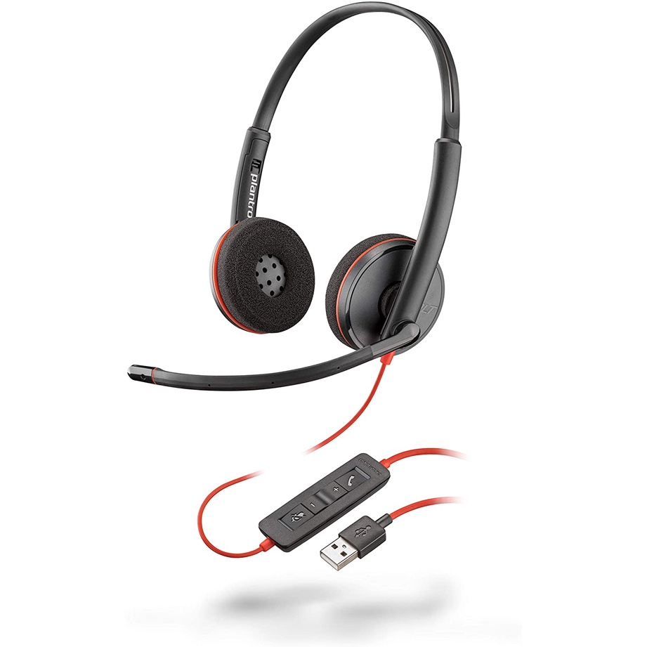 Poly Plantronics Blackwire C3220 Wired Dual-Ear Stereo Headset With ...