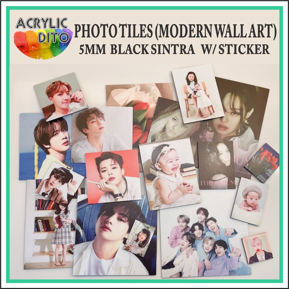 (Medium) Personalized Photo Tiles / Modern Wall Art Sintra Board ...