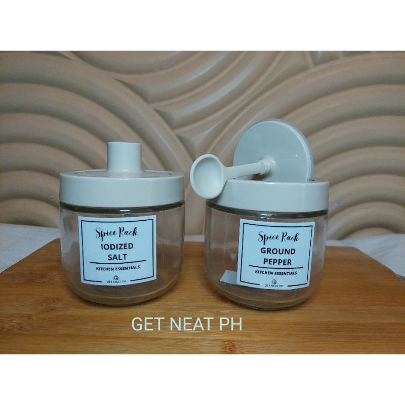 Nordic 300ML Spice Jar Seasoning w/ Spoon FREE Waterproof Label ...