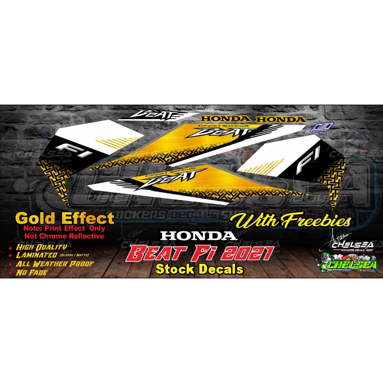 Honda Beat Fi 2021 Stock Decals / Stickers with freebies | Shopee ...