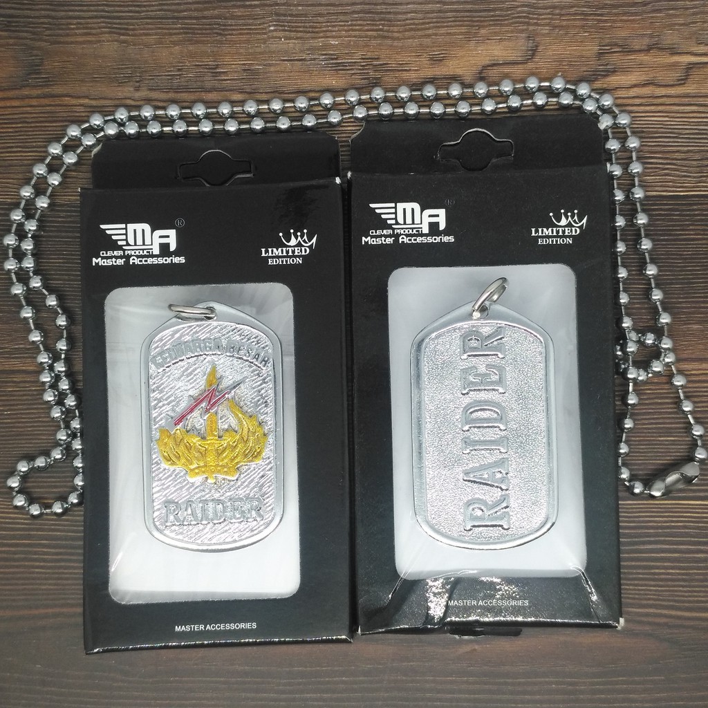 Raider Logo Necklace - Api raider Beret dog tag raider chain necklace ...