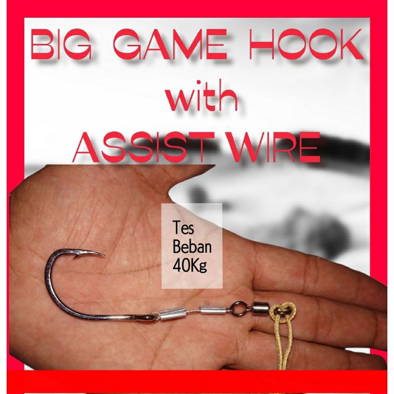Big Game Hook Big Hook With Leader Wire | Shopee Philippines