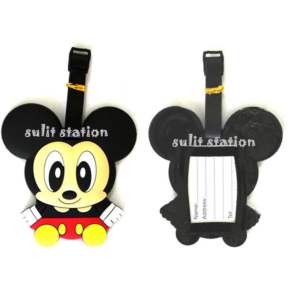 MICKEY MOUSE TRAVEL LUGGAGE ID BAG NAME TAG | Shopee Philippines