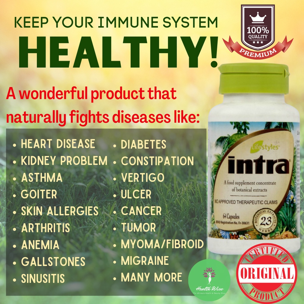 Intra Capsule - 60pcs capsules body food supplement essentials | Shopee ...