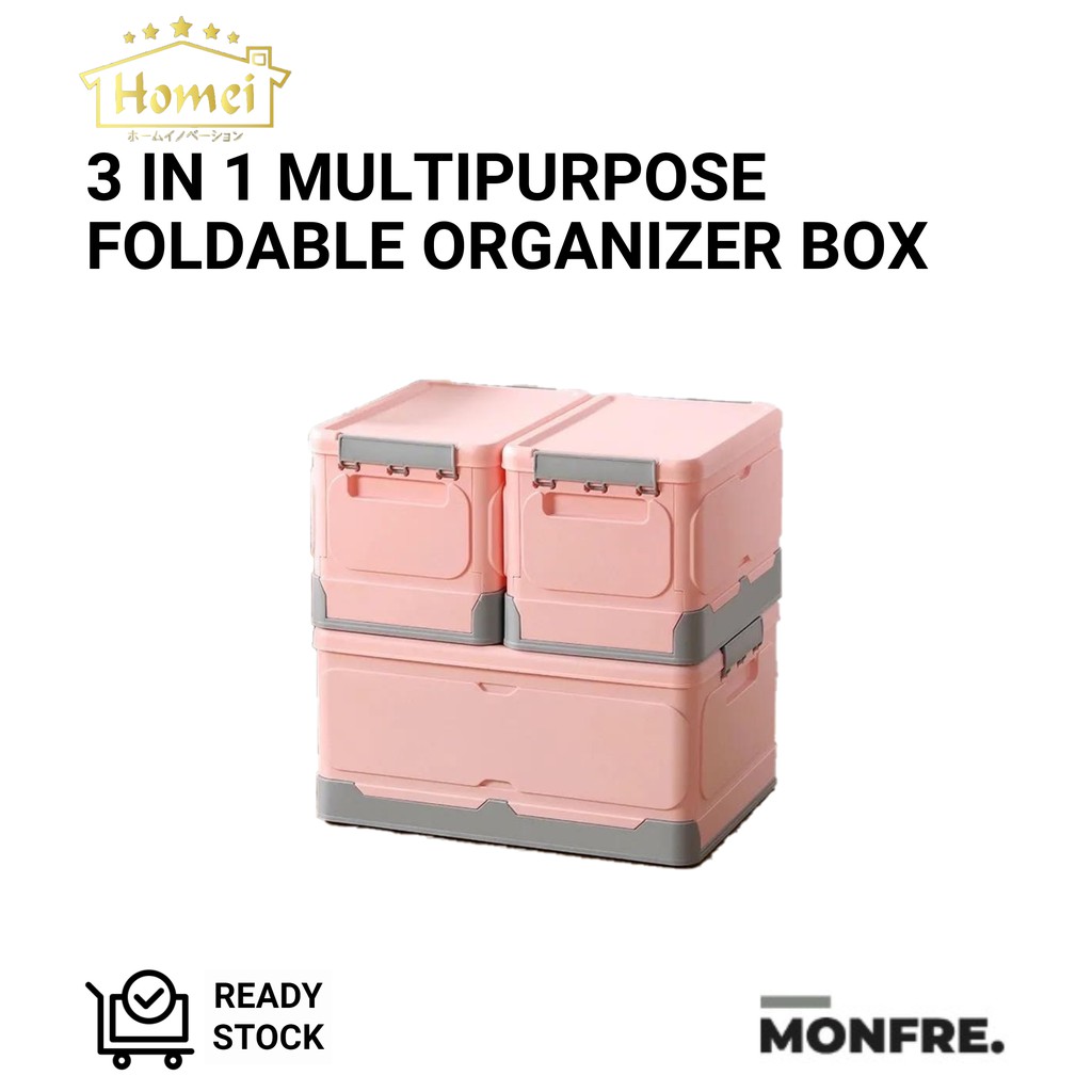 HOMEI 3-In-1 Multipurpose Foldable Organizer Box | Shopee Philippines