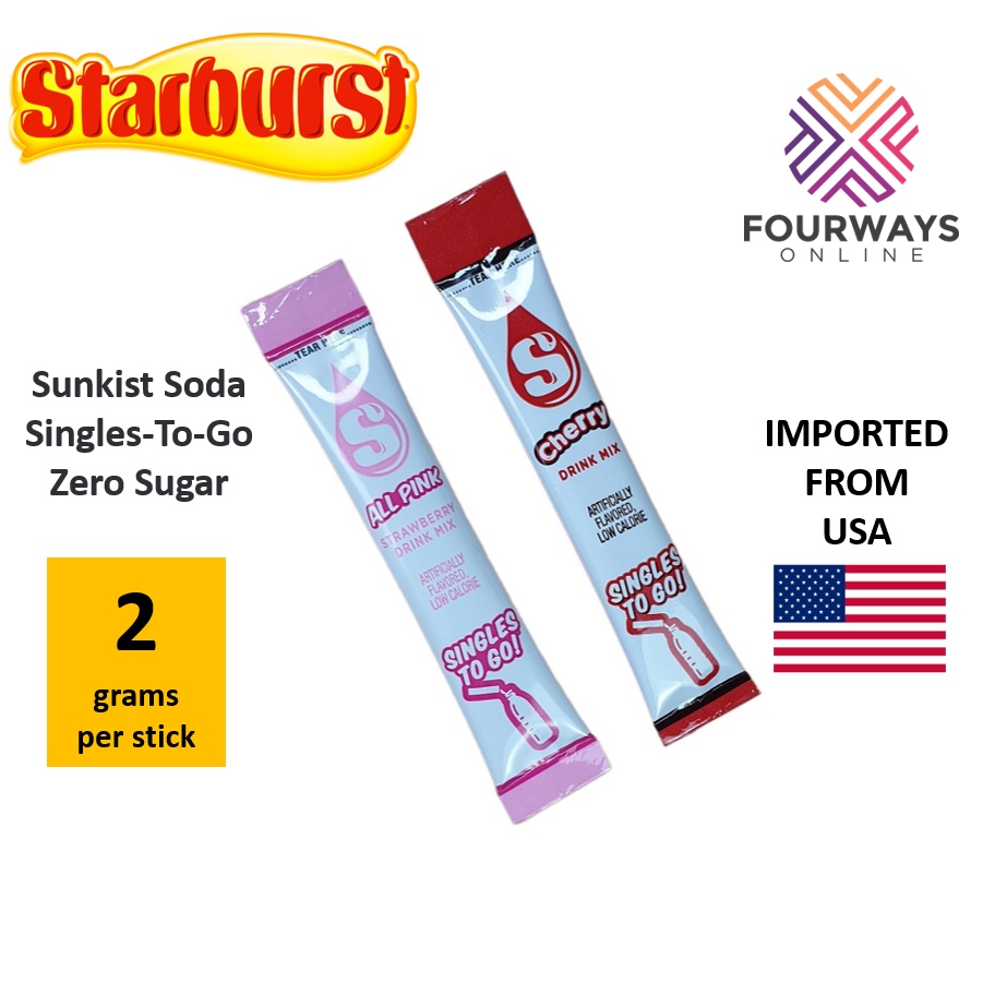 Starburst Zero Sugar Singles To Go Packets | Shopee Philippines