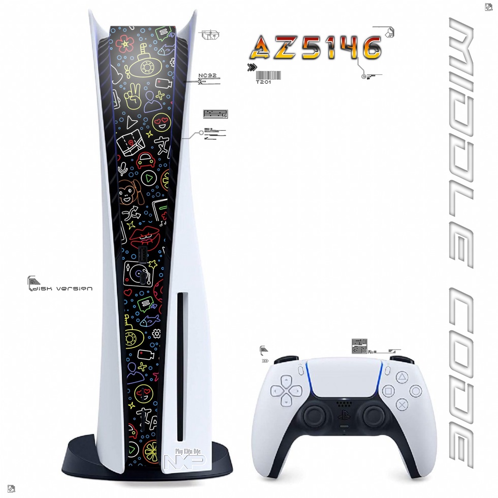 [ps5] Middle sticker for ps5 AZ5x46 game console | Shopee Philippines