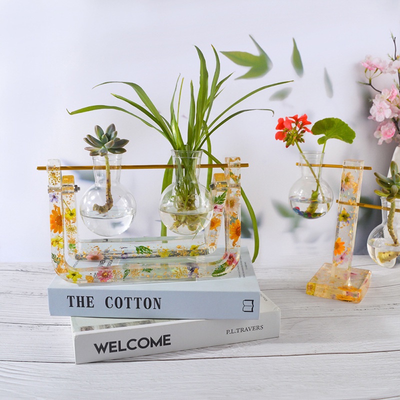 RE DIY Epoxy Mold Glue Mold Creative Vase Rack Mold Hydroponic Rack ...
