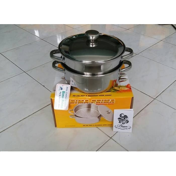 Bima 20cm Pot & Steamer With Cover (20Cm Bima Pot And Steamer) | Shopee ...