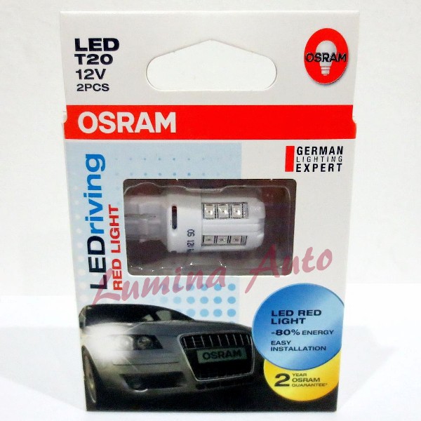Osram LED T20 Red Light - Brake Lights / Stoplamp Red LED / Osram ...