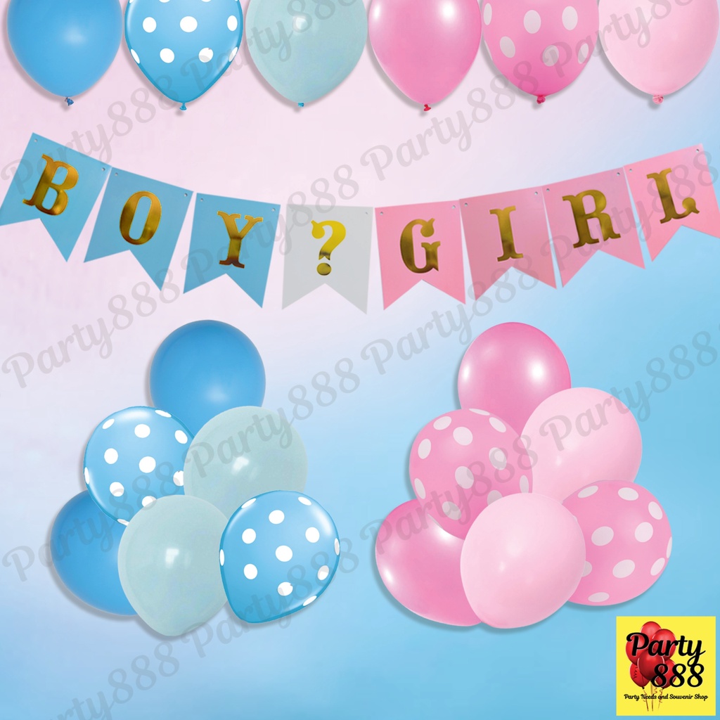 Gender Reveal Boy ? Girl party set Blue and Pink Gender Reveal party ... Gender Reveal Boy ? Girl party set Blue and Pink Gender Reveal party ...