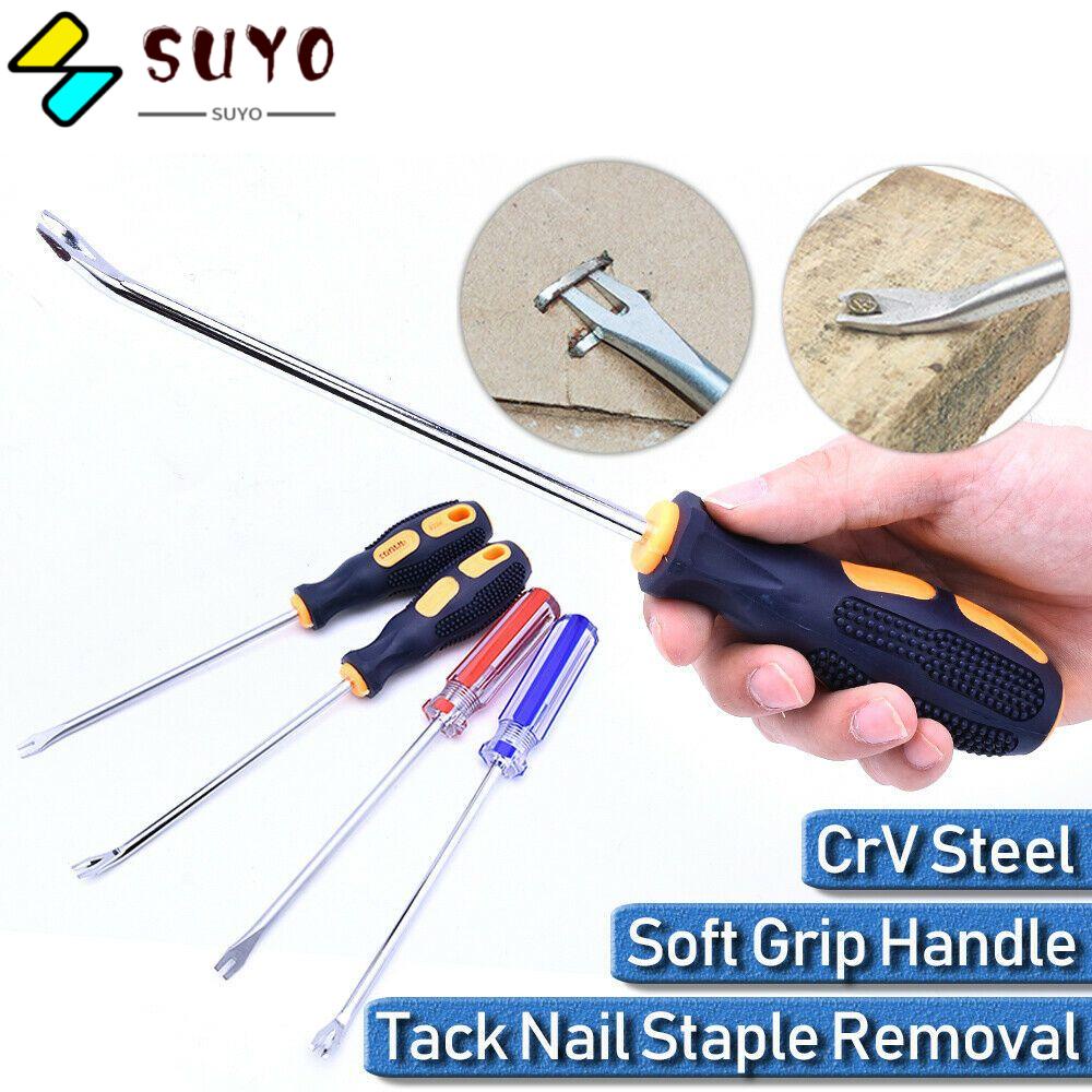 SUYOUUU Tack Nail Lifter DIY Tire Nails Tool Pry Bar Soft Grip Hand ...