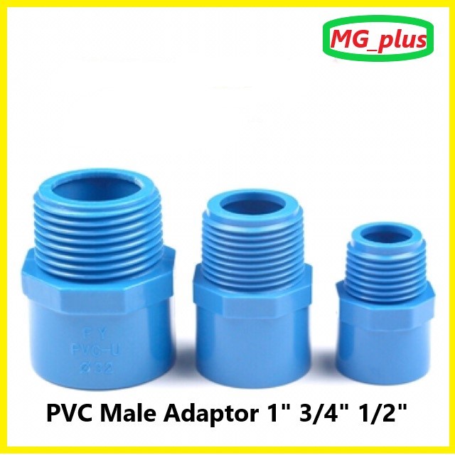 Excellent Quality PVC Blue Fittings 1/2" To 1" Male Adaptor For Water ...