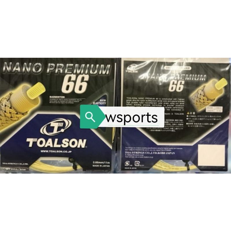 Toalson Nano Premium 66 Japan Original Badminton Strings | Shopee ...