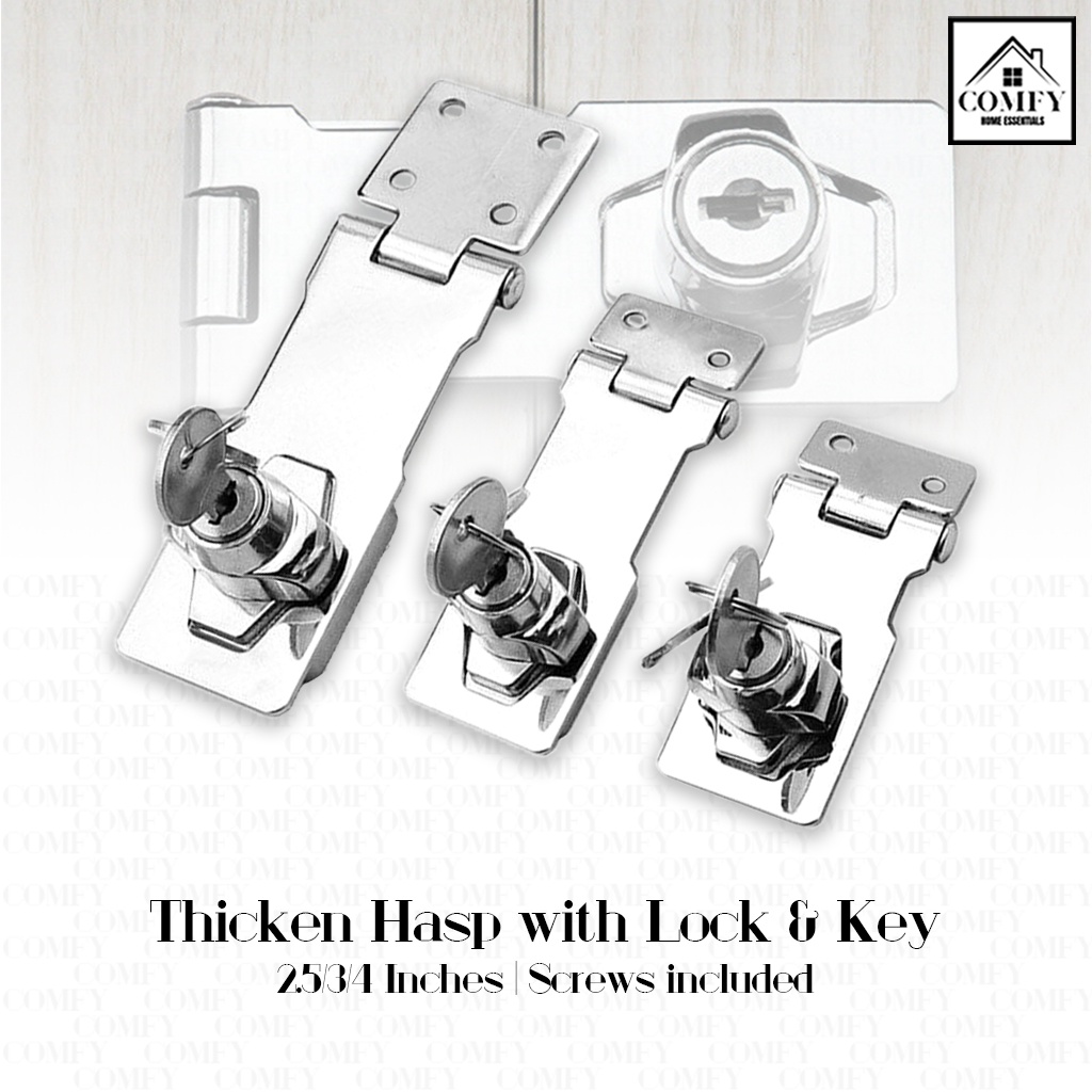 Stainless Steel Self Locking Hasp Latch Cabinet Drawer Door Safety Lock ...