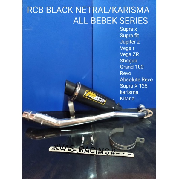 Rcb BLACK NETRAL RACING Exhaust For Charisma ALL Duck SERIES | Shopee ...