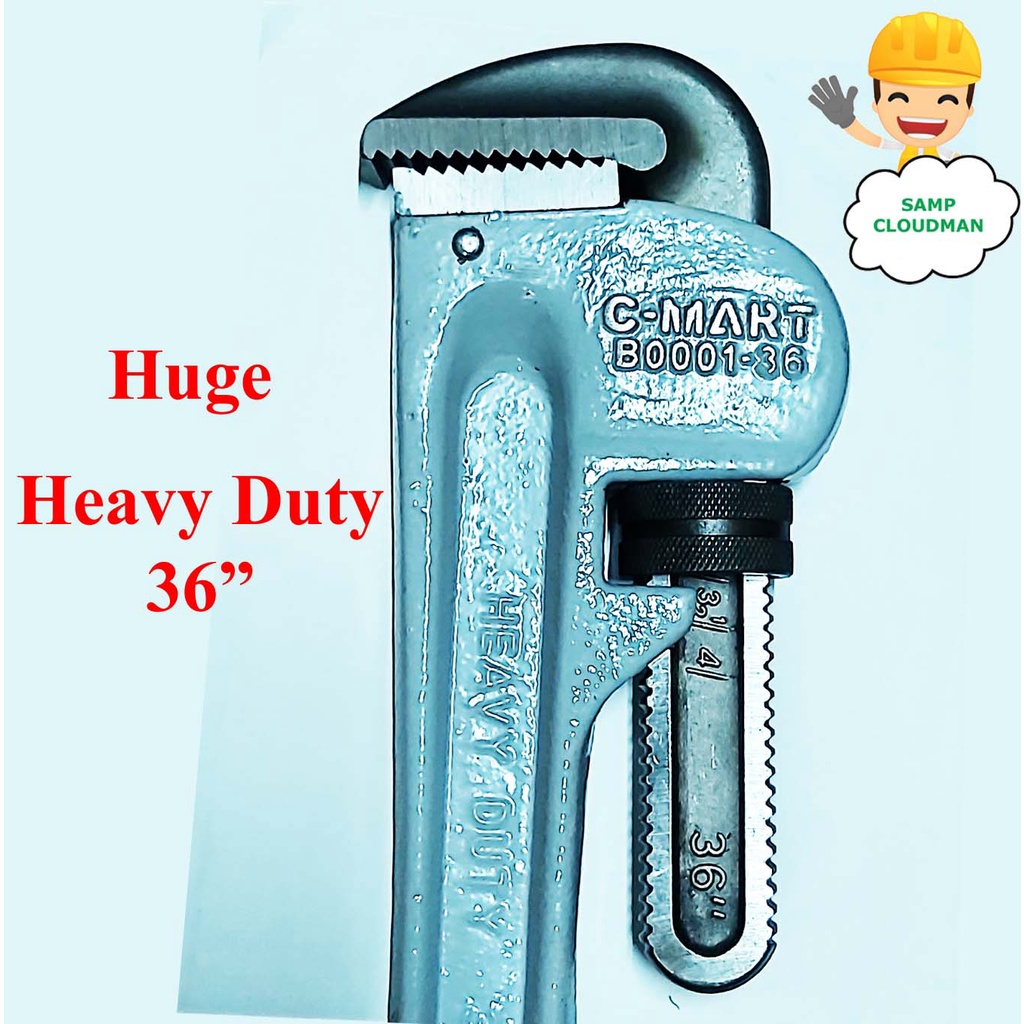 C-Mart Heavy Duty Pipe Wrench 36 inches Taiwan Heavy Duty Adjustable ...