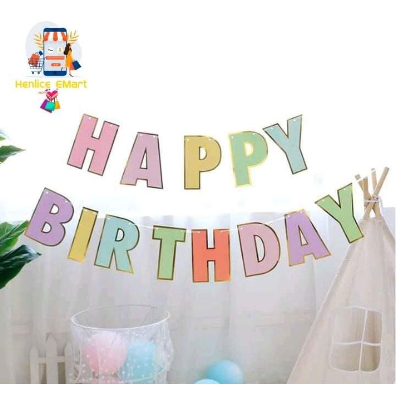Happy Birthday Party Flags Party Decoration Birthday Banner Banting ...
