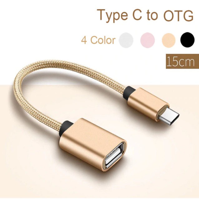 15CM Type C Micro USB To USB OTG Adapter Converter Cord Fast Charging ...