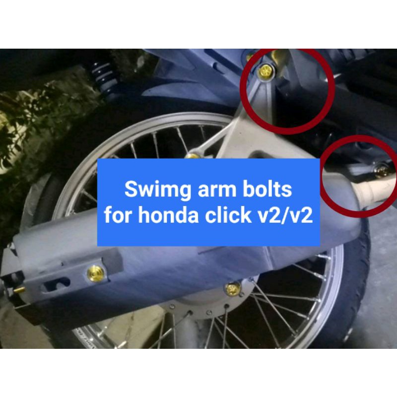 Heng Swing arm bolt set for Honda Click v3/v2/v1 (original bolts ...