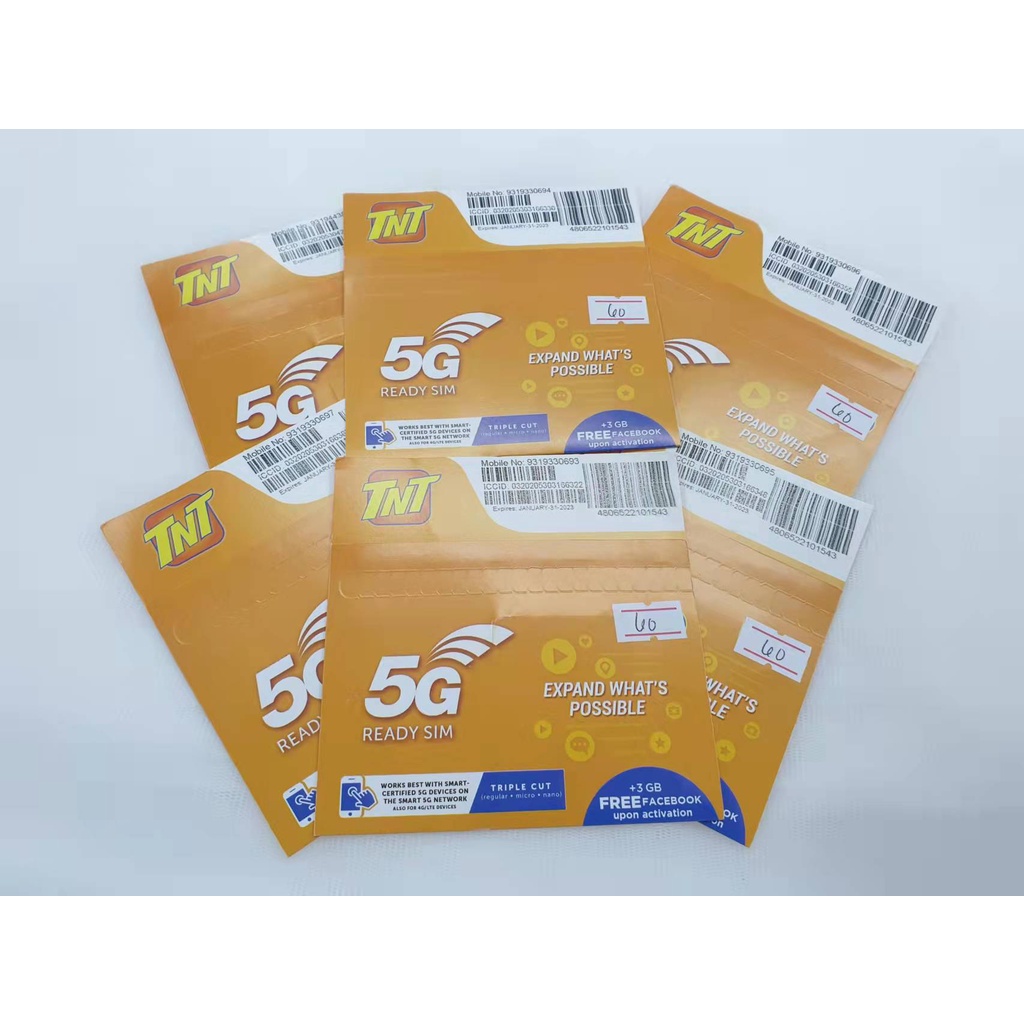 5G LTE Sim Card Tri-Cut Prepaid Sim Card Dito Sim , Globe , TNT , Smart ...