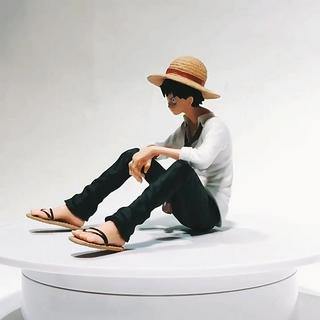 12cm One Piece Anime Figure Luffy Sitting Position Action Figure PVC ...