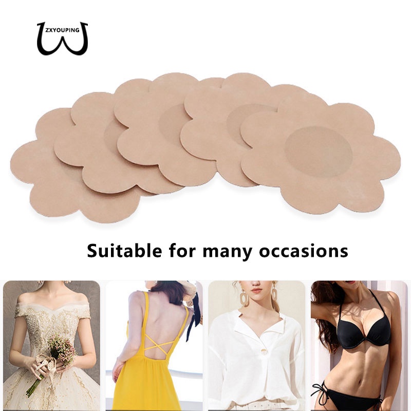 Zxyouping 50pcs Breathable Womens Invisible Nipple Tape Disposable