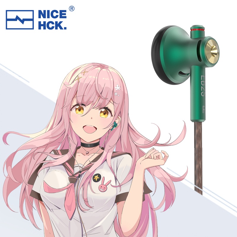 NiceHCK EB2S 3.5mm Metal CNC HIFI Earbud 15.4mm LCP Dynamic Music Vocal ...