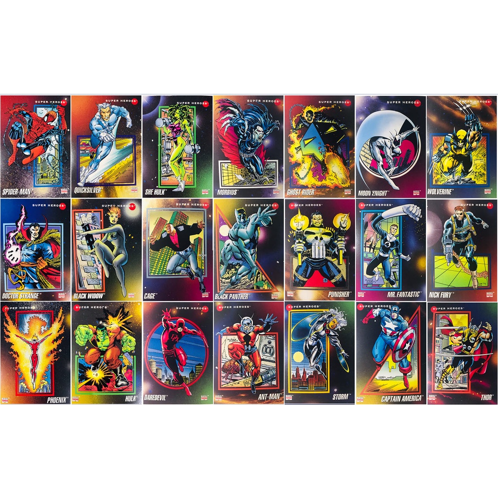 1992 Marvel Cards Series III (001-050) Spider-Man Gambit Panther ...