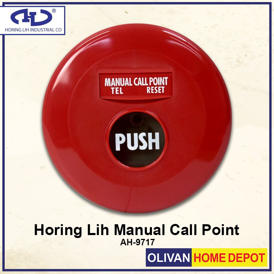 HORING LIH Manual Call Point Emergency Press Alarm Round - Red AH-9717 ...