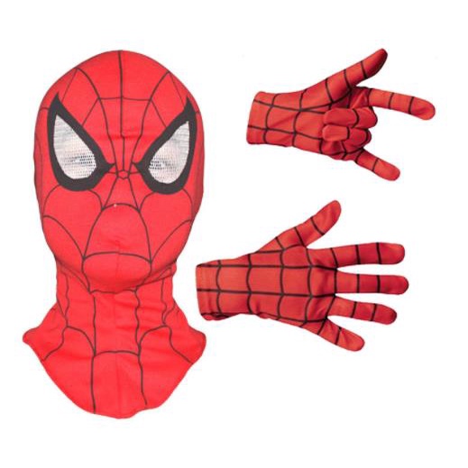 Hot Anime Marvel Spiderman Costume Mask 3D Masks Gloves Superhero ...