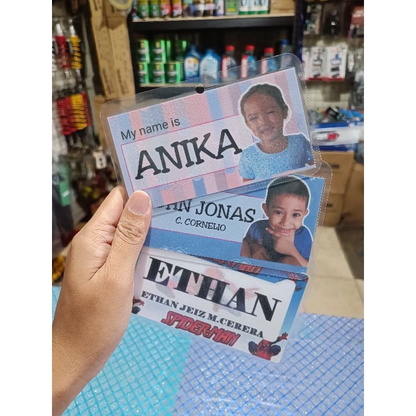Laminated Name Plate/Name Tag for School BACK-TO-BACK | Shopee Philippines