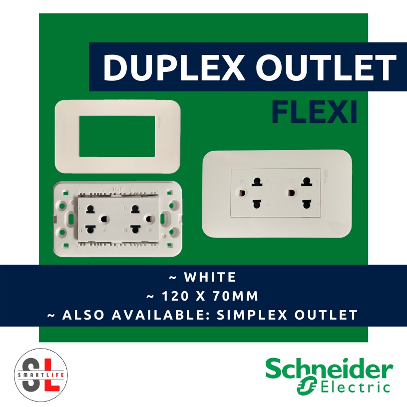 Schneider Flexi 1 or 2 Gang 3-Pin Universal Socket Outlet 16A 250V With ...
